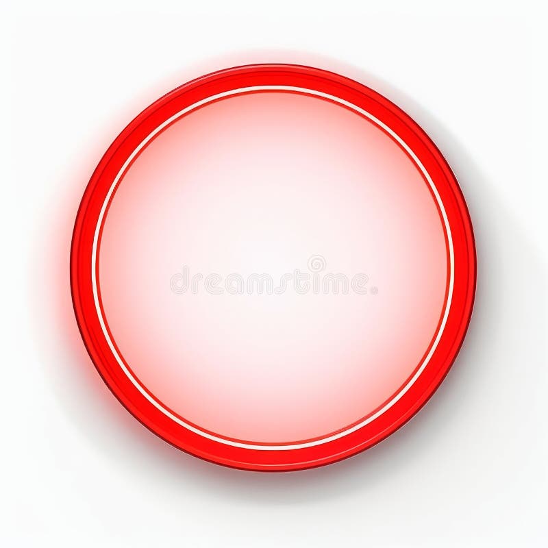 Circle Red Light Isolated White Background Stock Illustration ...