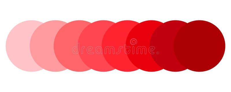 Circle Red Palette. Concentric Gradient Ring. Vector Round Design ...