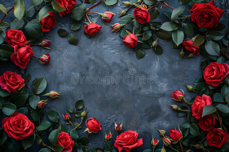 Circle of Red Roses stock illustration. Illustration of marriage ...