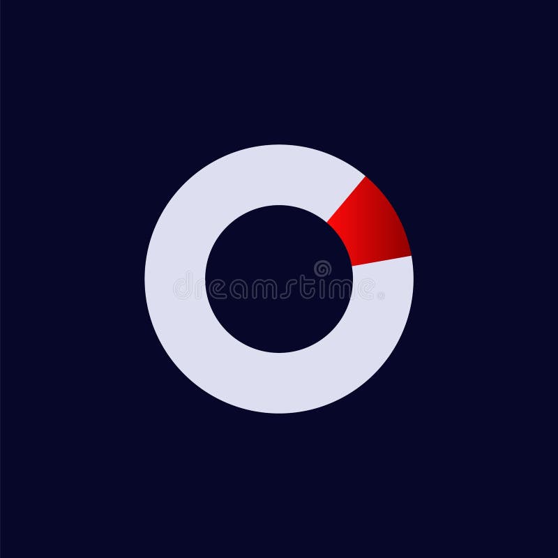 A Circle with a Red Stripe on a Dark Blue Background Stock Illustration ...