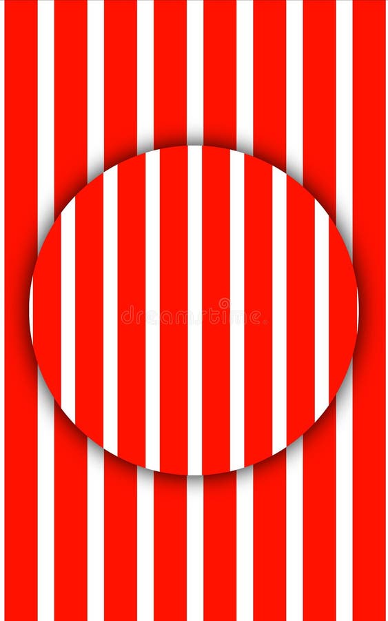 Circle and Red and White Striped Pattern and Design Stock Illustration ...