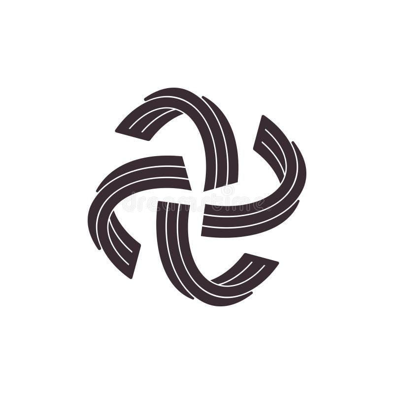 Circle Ribbon 3d Decoration Logo Vector Stock Vector - Illustration of ...