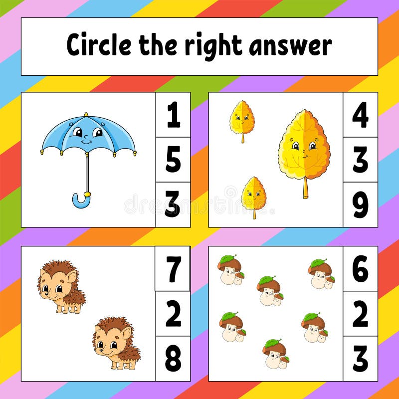 Circle the Right Answer. Education Developing Worksheet. Activity Page ...