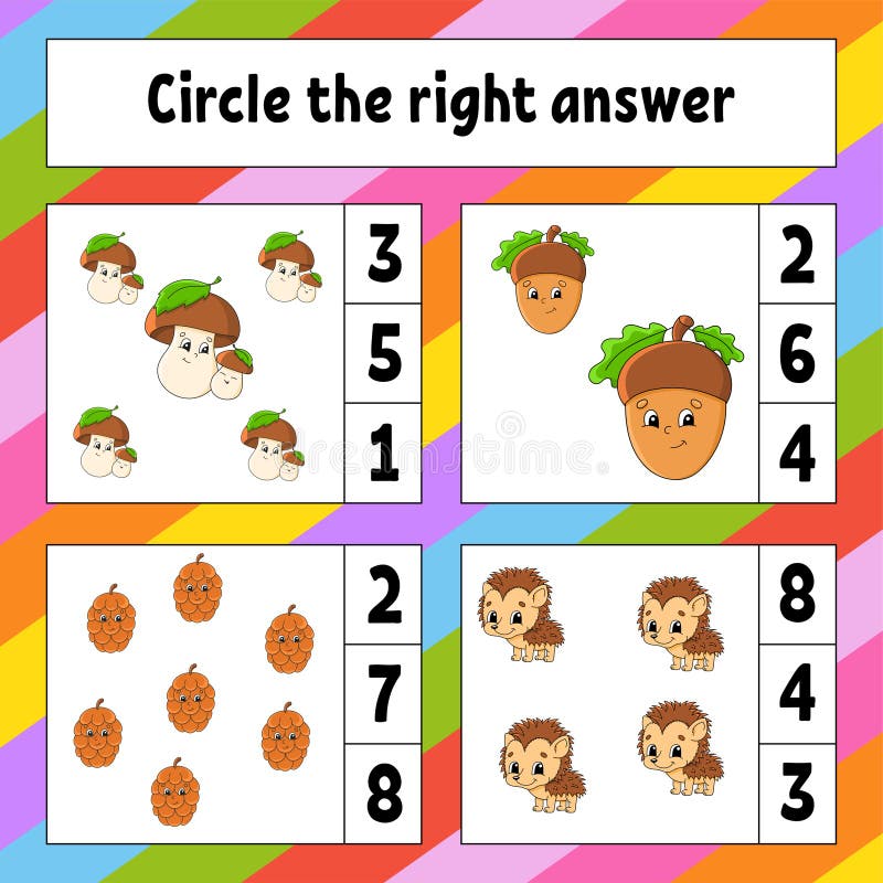 Circle the Right Answer. Education Developing Worksheet. Activity Page ...