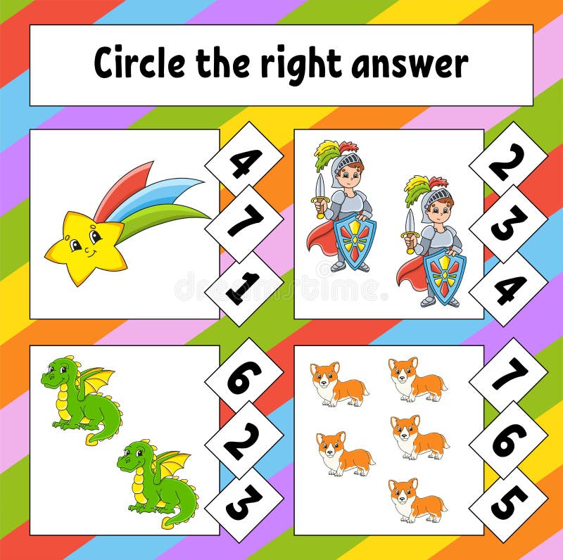 Circle the Right Answer. Education Developing Worksheet. Activity Page ...