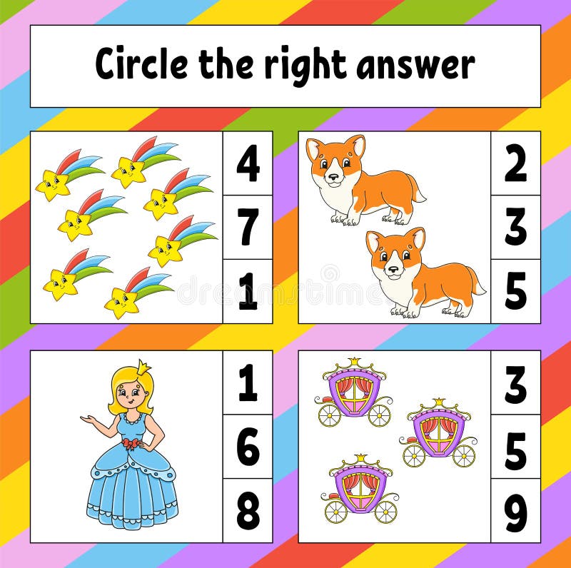 Circle the Right Answer. Education Developing Worksheet. Activity Page ...