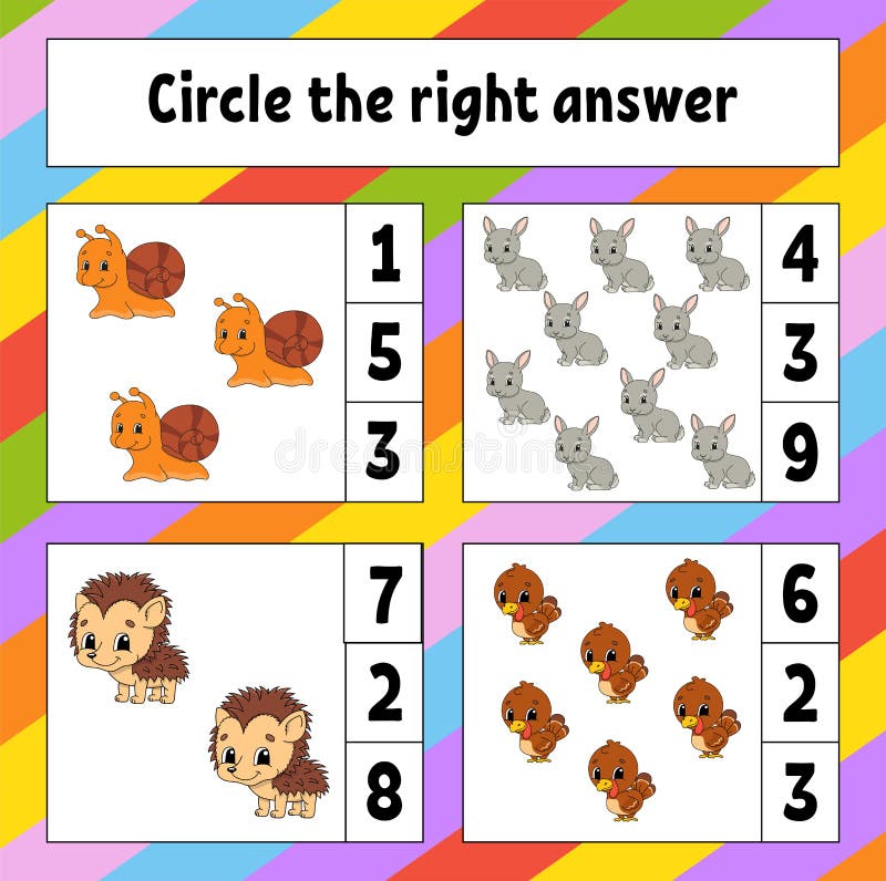 Circle the Right Answer. Education Developing Worksheet. Activity Page ...