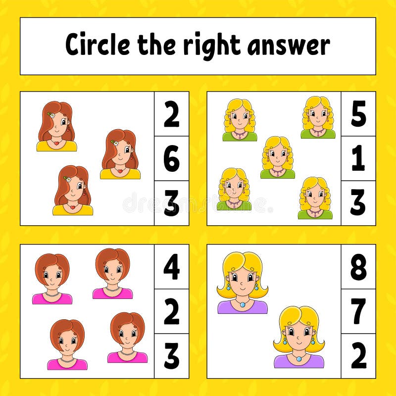 Circle the Right Answer. Education Developing Worksheet. Activity Page ...