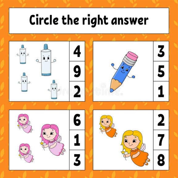 Circle the Right Answer. Education Developing Worksheet. Activity Page ...