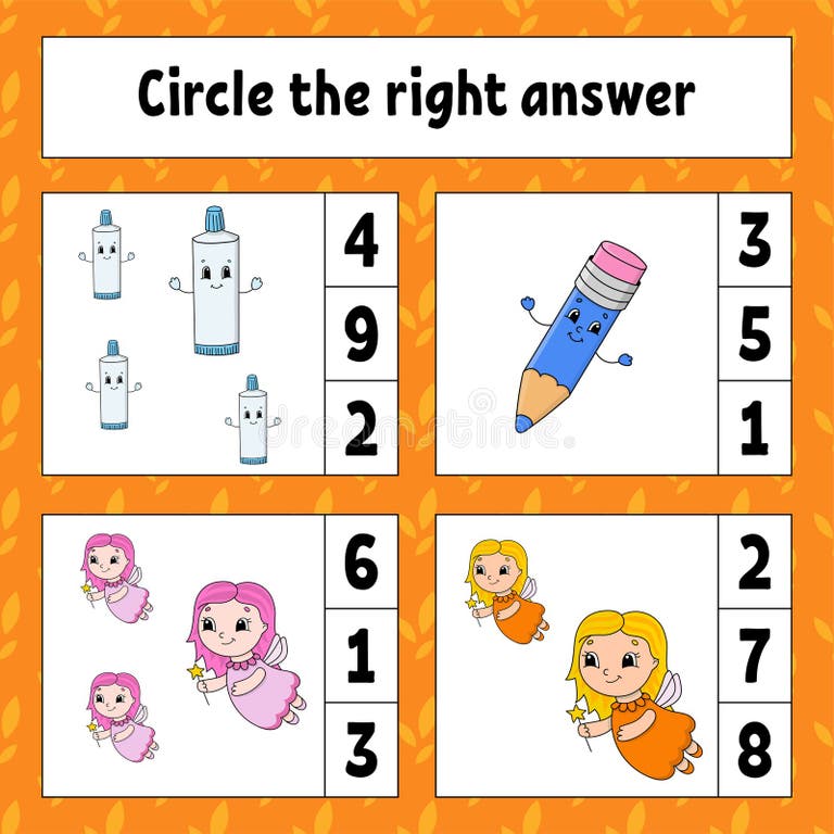 Circle the Right Answer. Education Developing Worksheet. Activity Page ...