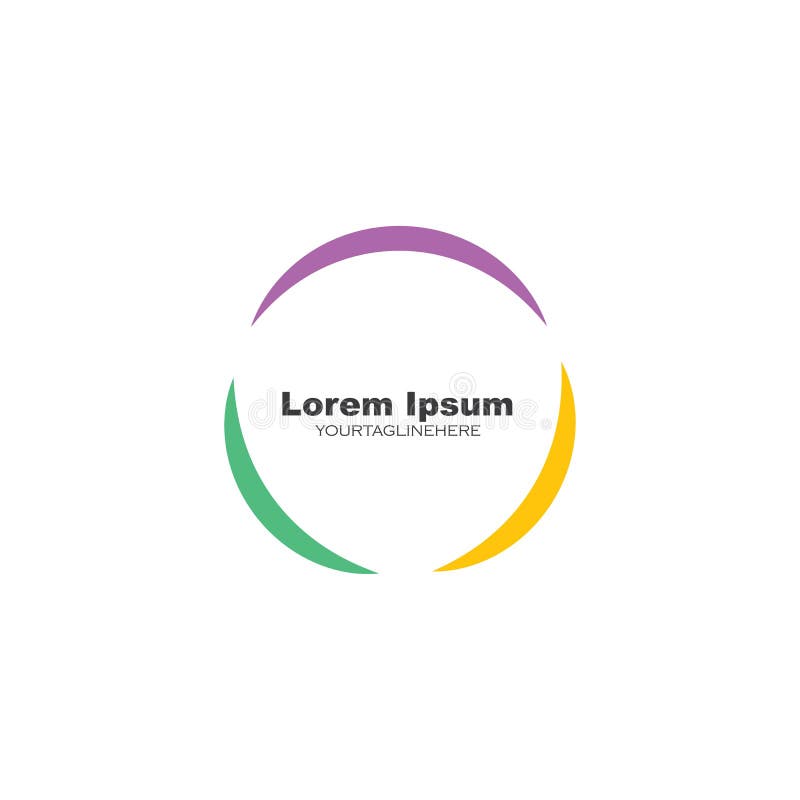 Circle Ring Logo Template Vector Stock Vector - Illustration of spiral ...