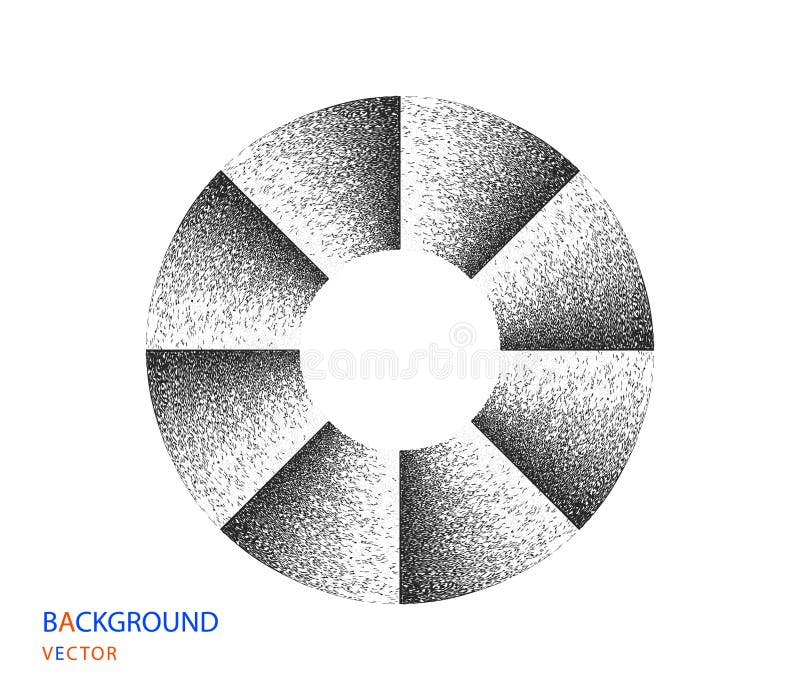 Circle, Ring, Monochrome with Noise. Abstract Geometric Figure with ...