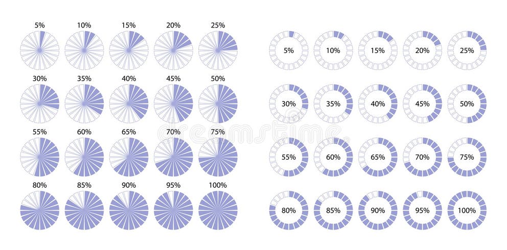 Circle and Ring 100 Percent Loading Template. Circular Grey Color ...