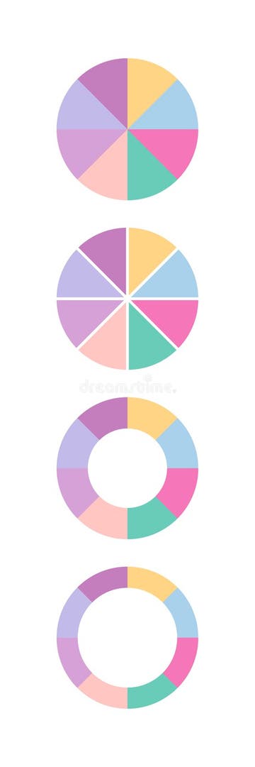 Circle and Ring Section Template. Circular Structure Chart Divided into ...
