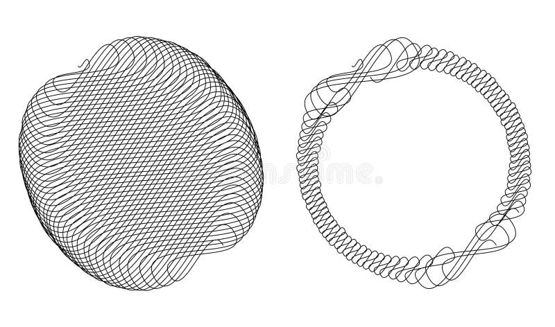 Circle and Ring Sketch, Doodle, Scrawl Random Lines Vector Elements ...