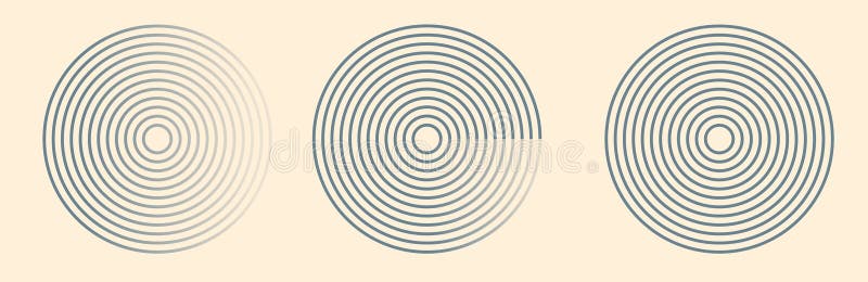 Circle Rings Gradient Graphic Elements Vector Simple Illustration Set ...