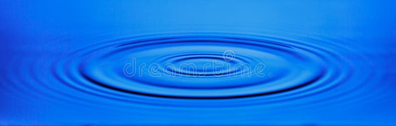 The Circle Ripple of the Surface of the Blue Water. Stock Photo - Image ...