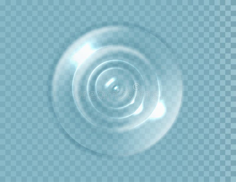 Circle Ripple Water Drop Texture Isolated on Transparent Background ...
