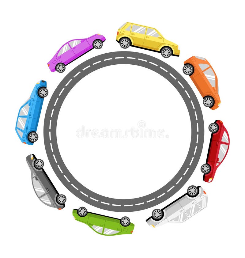 Circle Road stock illustration. Illustration of transportation - 4724108