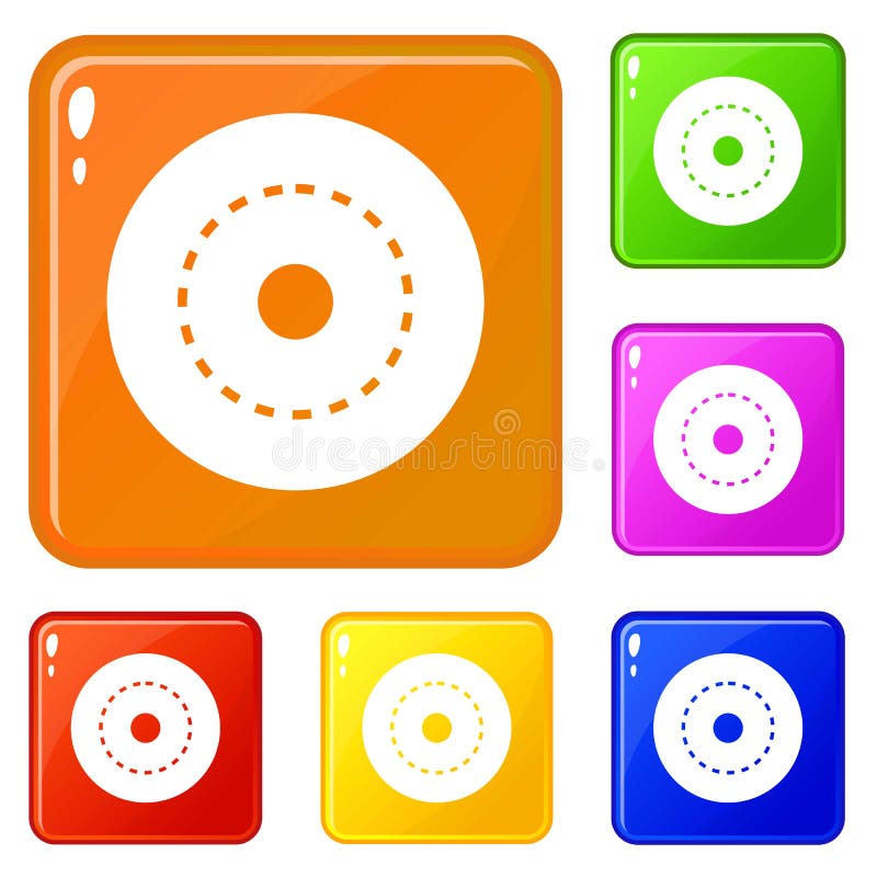 Circle Road Icon Digital Red Stock Vector - Illustration of junction ...