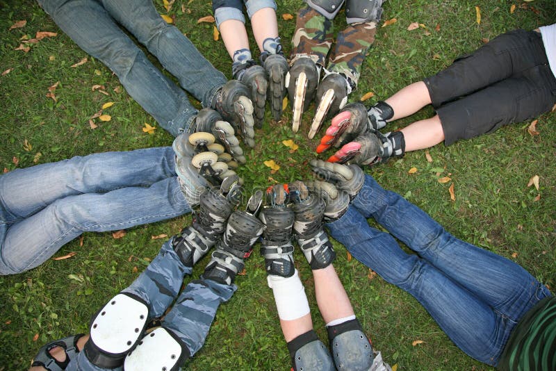 Circle roller skates stock image. Image of people, leisure - 3311467