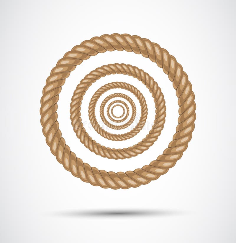 Circle ropes stock vector. Illustration of hemp, circle - 35342437