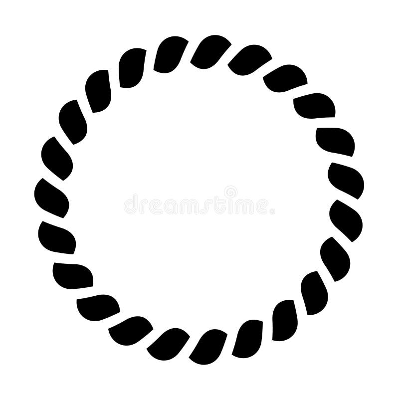 Circle of Rope Pattern. Ornamental Decorative Frame Stock Vector ...