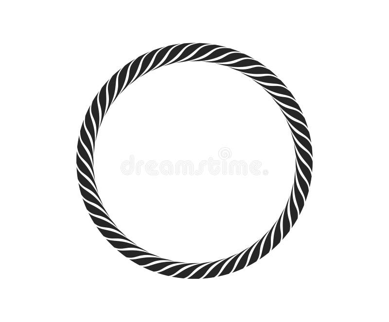 Circle Ropes with Black and White Colors Stock Vector - Illustration of ...