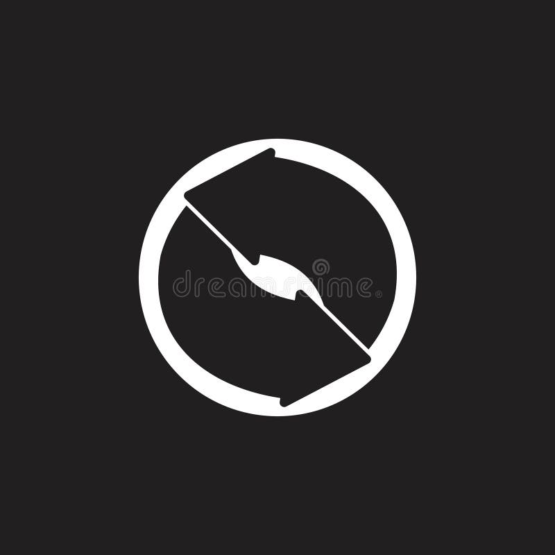 Circle Rotate Arrow Negative Space Vector Stock Vector - Illustration ...
