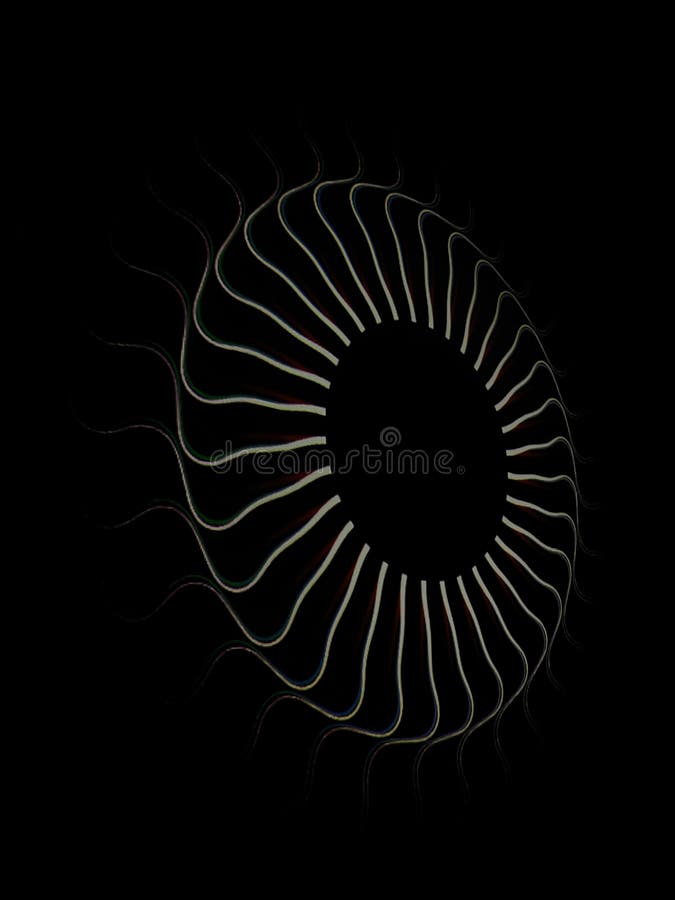 Circle with Rotating Lines. Stripes Abstract Background Stock Image ...