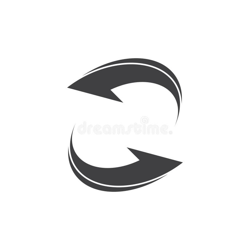 Circle Rotation Arrows Geometric Logo Vector Stock Vector ...