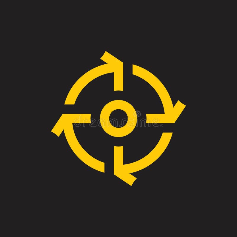 Four Rotation Arrow Logo Vector Stock Vector - Illustration of ...