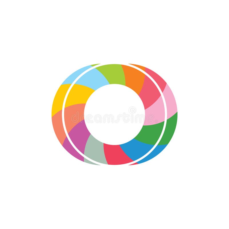 Circle Rotation Colorful Geometric Logo Vector Stock Vector ...