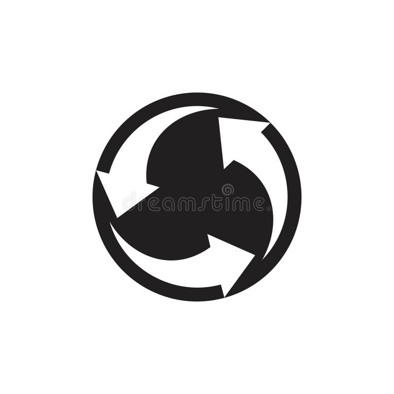 Circle Rotation Negative Space Global Logo Vector Stock Vector ...