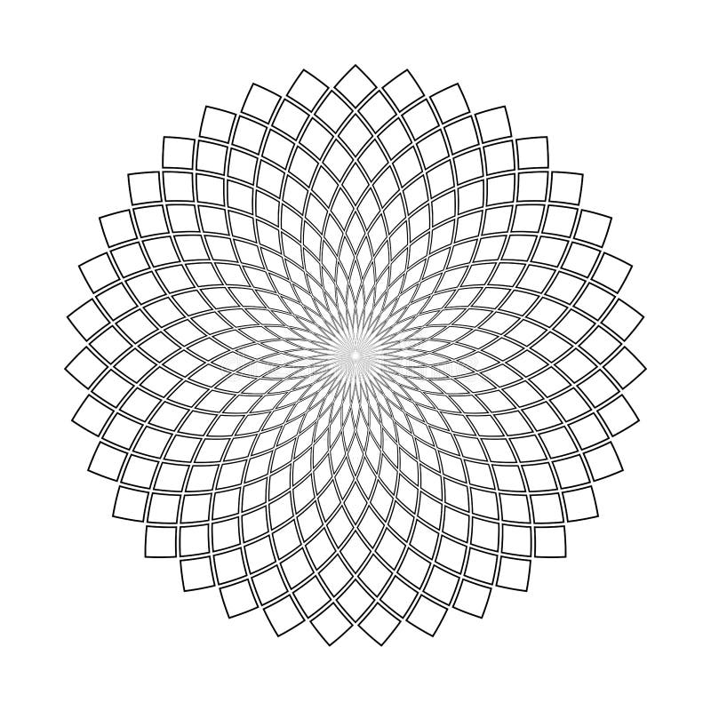 Op Art Rotation Geometric Pattern. 3D Illusion Effect Stock Vector ...