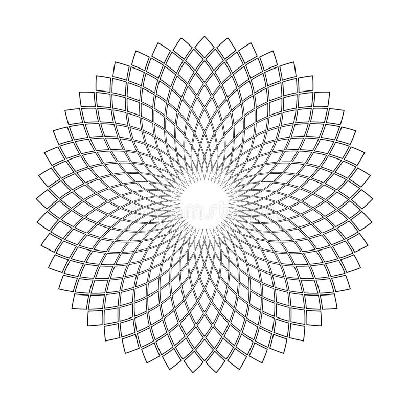 Op Art Rotation Geometric Pattern. 3D Illusion Effect Stock Vector ...