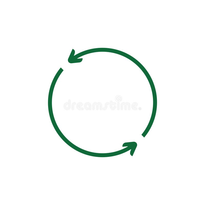 Circle Rotation Two Arrows Logo Vector Stock Vector - Illustration of ...