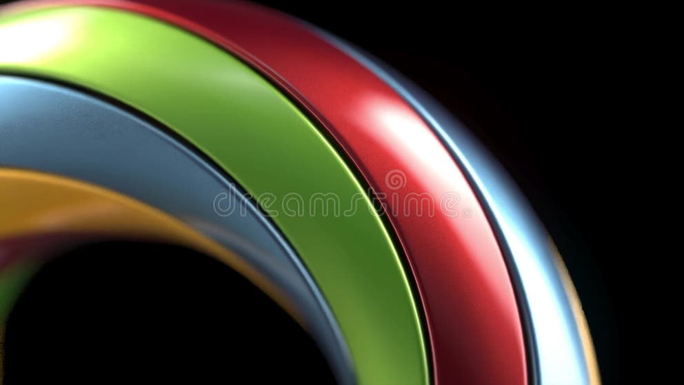 Circle Round Color Refraction Effect 3d Stock Illustration ...