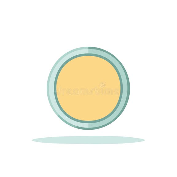 Circle, Round Container with Shadow, Yellow Fill and Blue Frame for ...