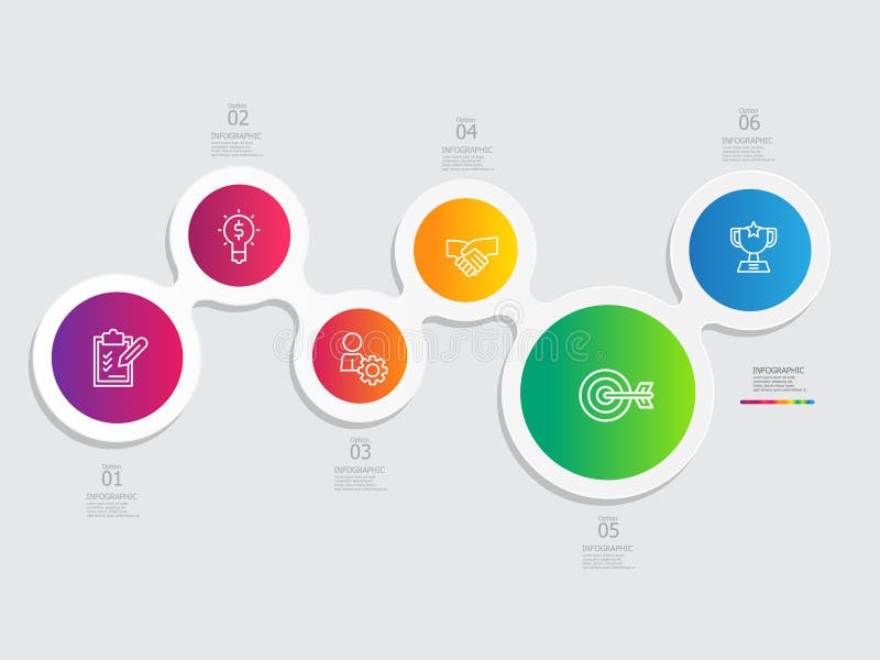 Horizontal Steps Timeline Infographic Element Stock Vector ...