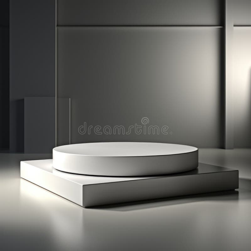 Circle Round Podium Stage Platform Product Display Stock Illustration ...