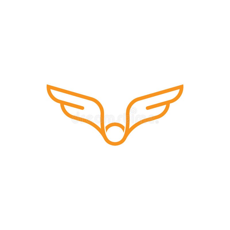 Circle Round Simple Geometric Wings Logo Vector Stock Vector ...