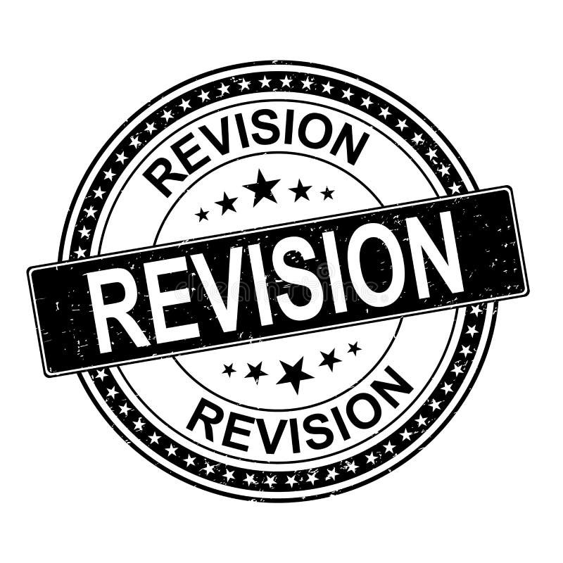 Circle Rubber Stamp with the Text Revision. Revision Rubber Stamp ...