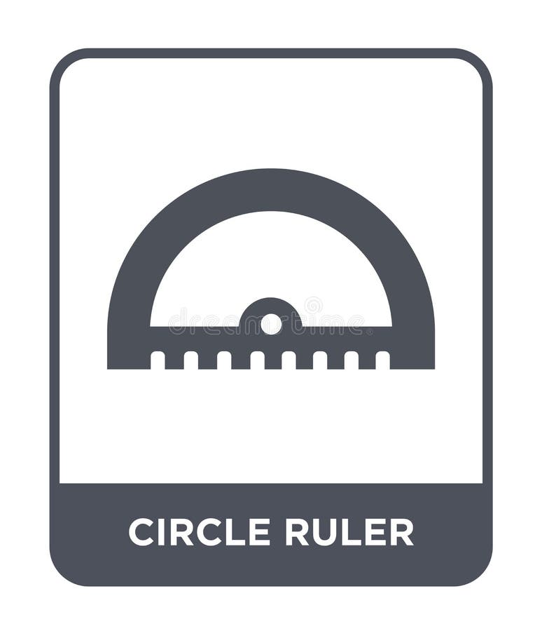 Circle Ruler Icon in Trendy Design Style. Circle Ruler Icon Isolated on ...