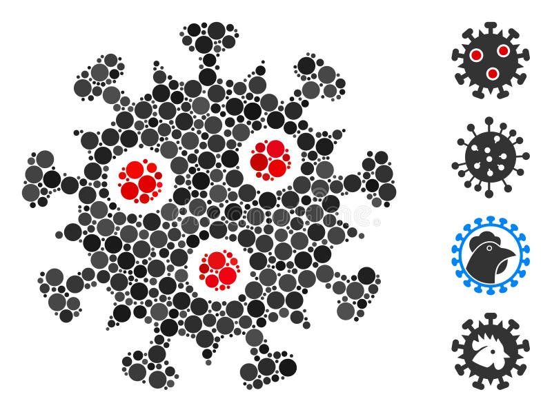 Circle SARS Virus Icon Mosaic Stock Illustration - Illustration of ...