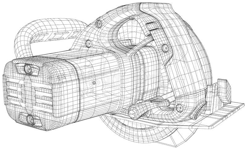 Circle Saw Isolated on the White Background. Technical Illustration ...