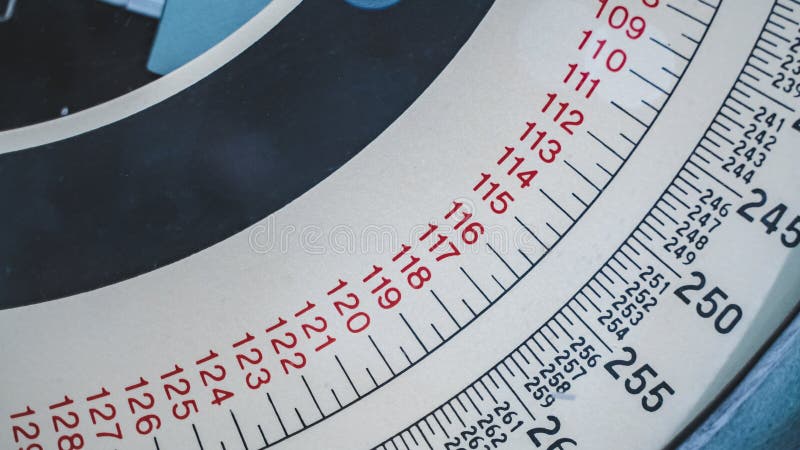 Circle Scale Measurement with Numbers Indicator Stock Image - Image of ...