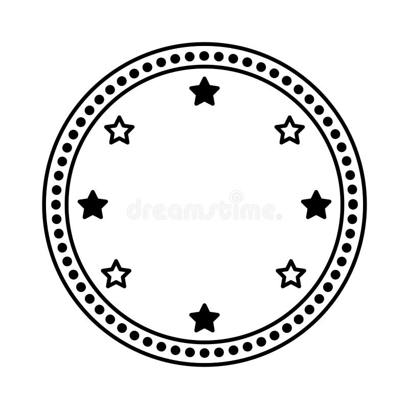 Circle seal stamp frame stock vector. Illustration of stamp - 90886021