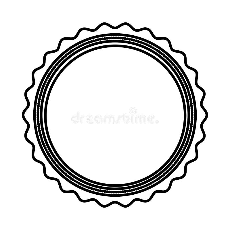 Circle seal stamp icon stock illustration. Illustration of frame - 84672396
