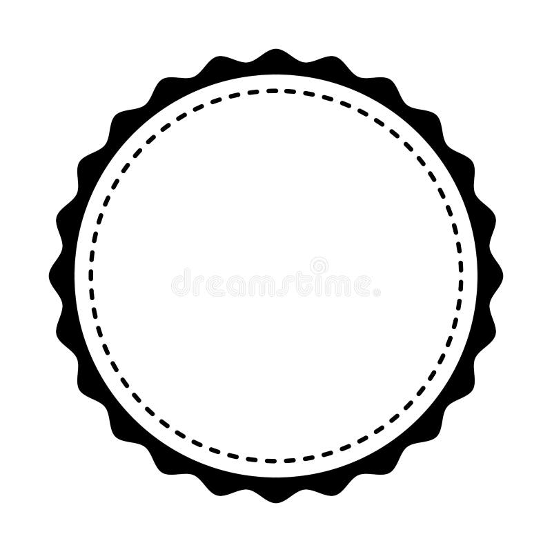 Circle Seal Stamp on White Background Stock Vector - Illustration of ...